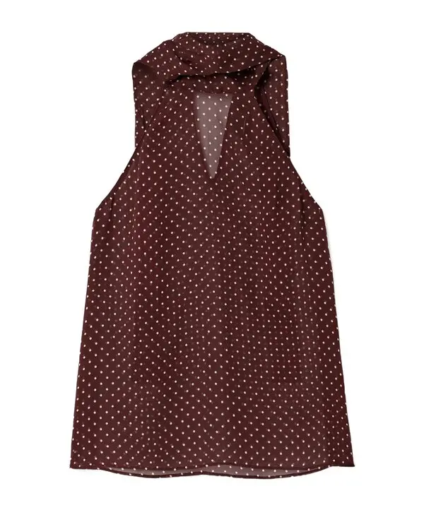NILI LOTAN Polka Dot Halter Neck Vest