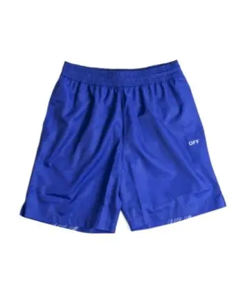 Off-White Scribble Diags-print Swim Shorts - Blue