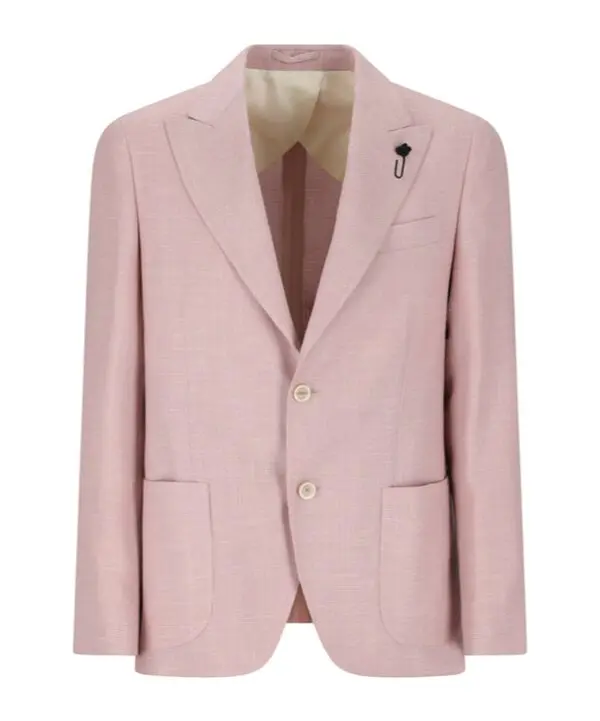 LARDINI Single Breasted Blazer Jacket - Pink