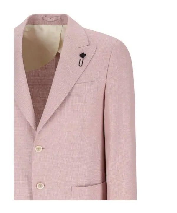 LARDINI Single Breasted Blazer Jacket - Pink