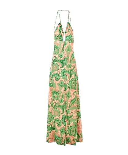 Etro Barocco-printed Cut-out Maxi Dress
