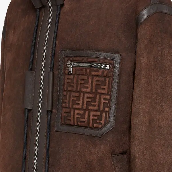 Fendi High Neck Zip-up Oversized Jacket