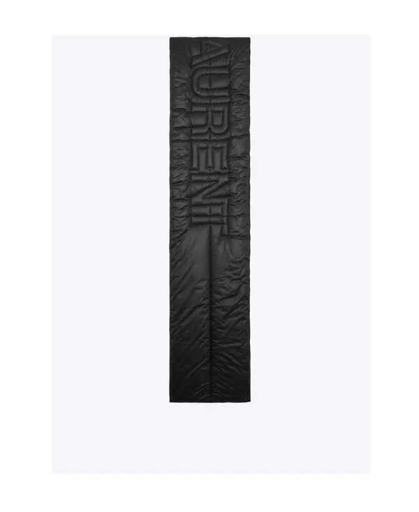 Saint Laurent Logo Patch Quilted Scarf