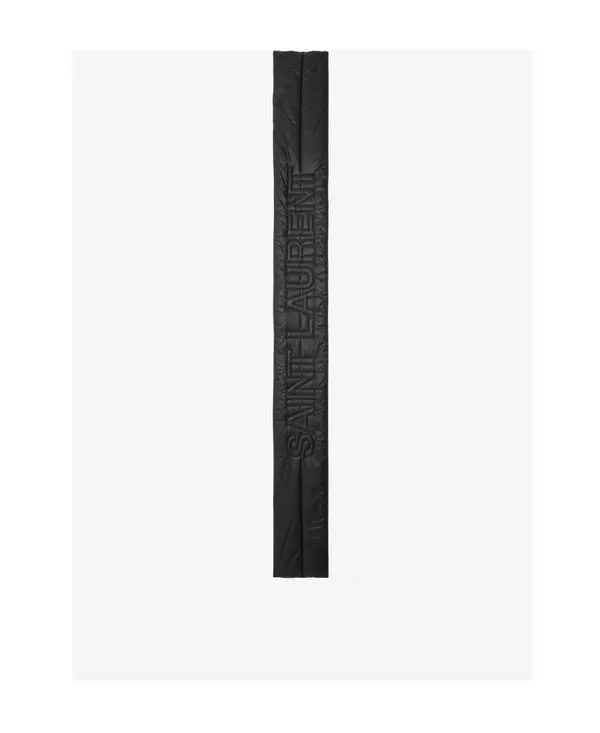Saint Laurent Logo Patch Quilted Scarf