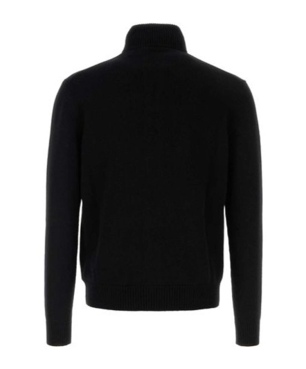 Prada Logo Embroidered Full-zip Knitted Cardigan