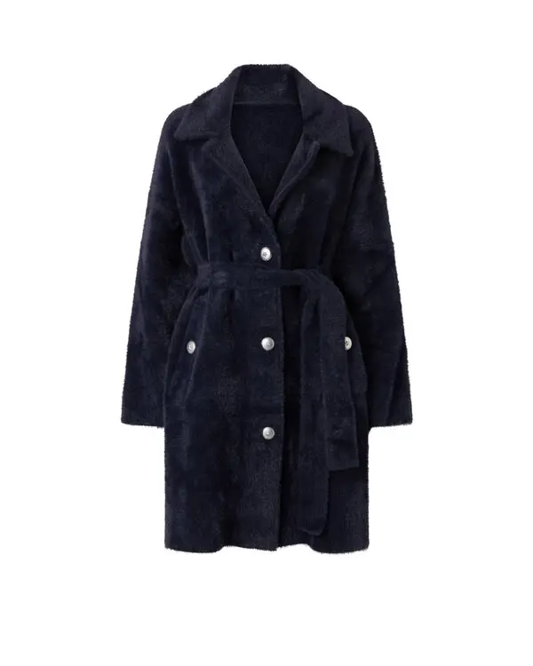 Pinko Belted Coat - Blue