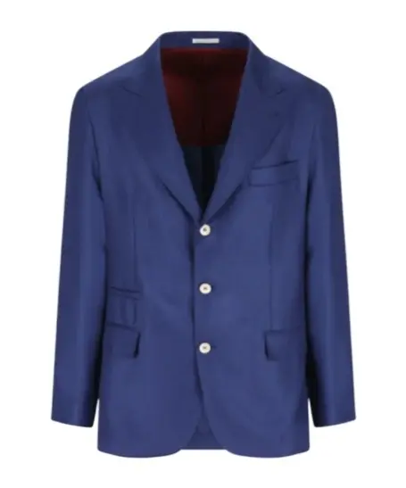 Brunello Cucinelli Single-breasted Tailored Jacket - Blue