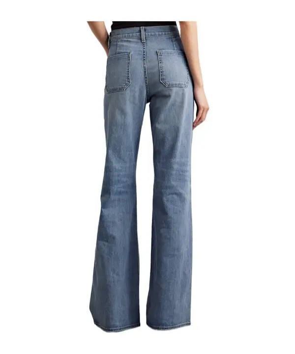 NILI LOTAN Florence Flared Jeans - Mid Denim