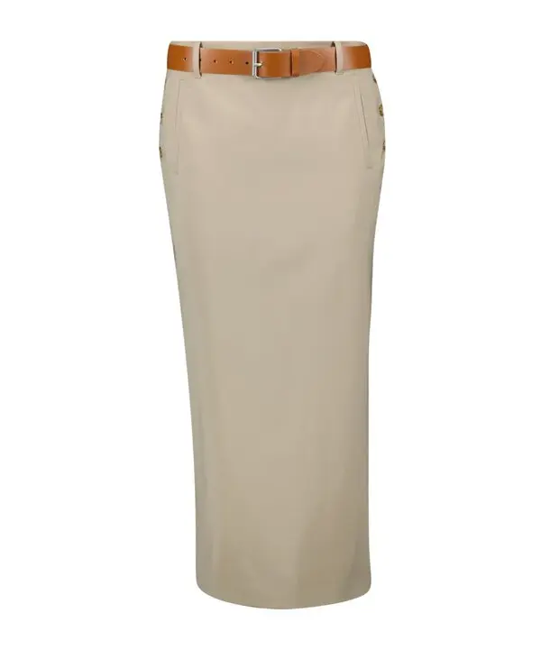 Moschino Belted Midi Skirt With Multiple Pockets