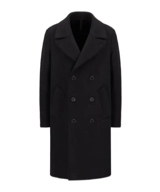 Harris Wharf London Double-breasted Wool Coat - Black