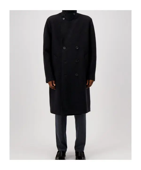 Harris Wharf London Double-breasted Wool Coat - Black