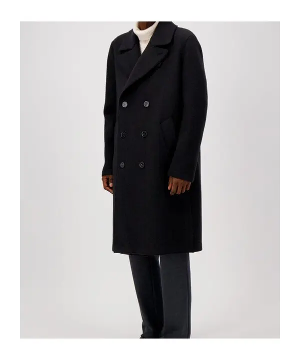 Harris Wharf London Double-breasted Wool Coat - Black