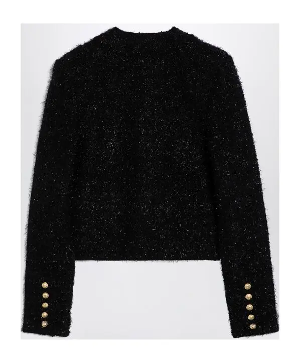 Balmain Textured Buttoned Tweed Jacket