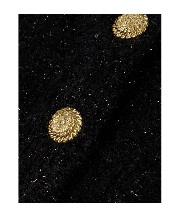 Balmain Textured Buttoned Tweed Jacket