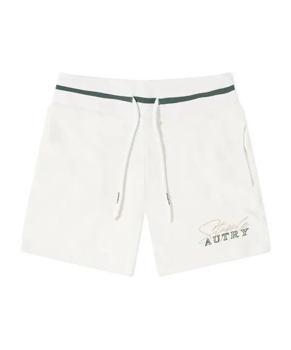 AUTRY Logo Embroidered Track Shorts - White