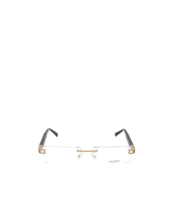 GOLD AND WOOD Rectangular Frame Eyeglasses