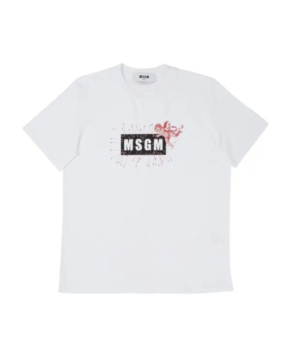 MSGM Logo Short-sleeved T-shirt - White