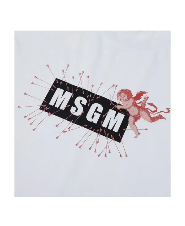 MSGM Logo Short-sleeved T-shirt - White