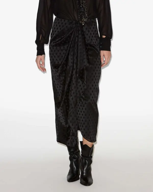 Isabel Marant Étoile Asymmetrical Hem Draped Skirt