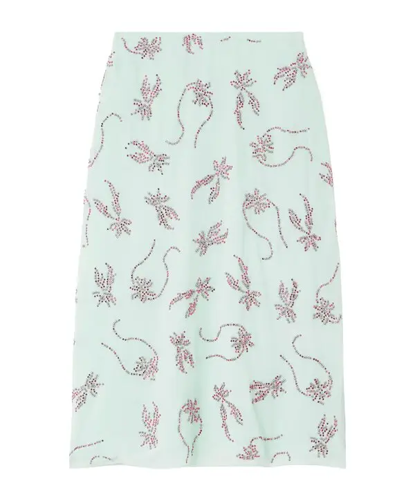 16Arlington Dafne Crystal-embellished Midi Skirt - Blue