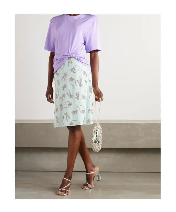 16Arlington Dafne Crystal-embellished Midi Skirt