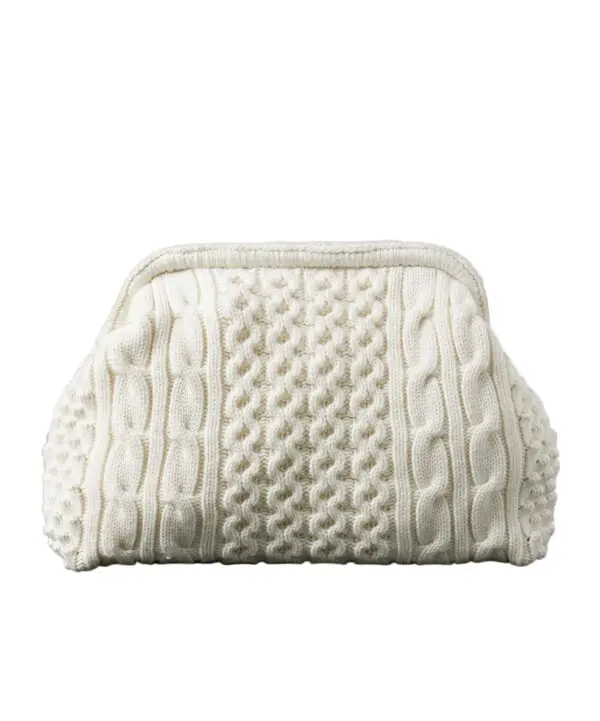 Gabriela Hearst Agon Cable-knit Cashmere Clutch