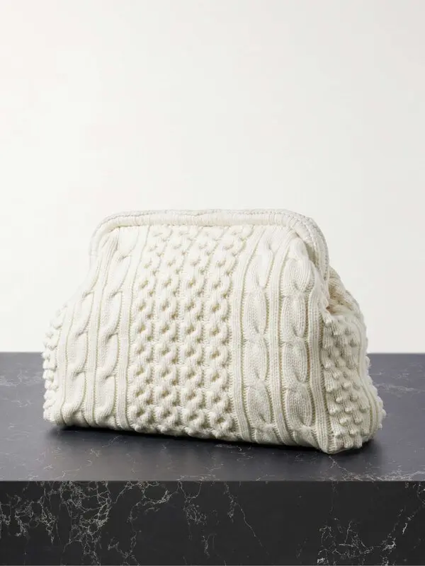 Gabriela Hearst Agon Cable-knit Cashmere Clutch