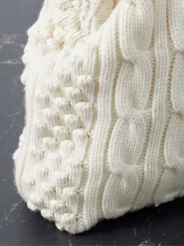 Gabriela Hearst Agon Cable-knit Cashmere Clutch
