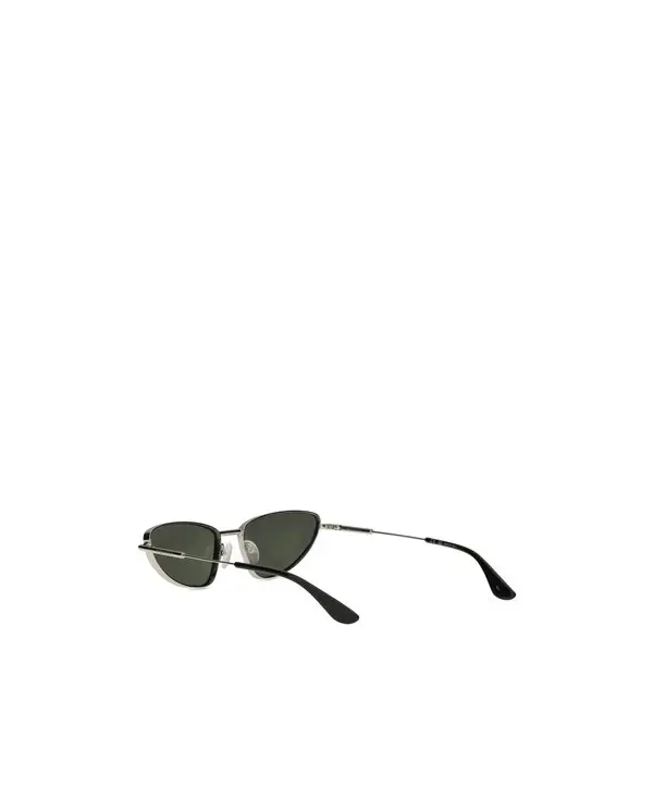 Alexander McQueen T-bar Soft Cat-eye Sunglasses - Gray