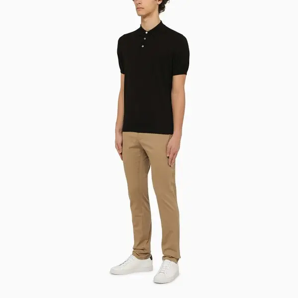 DRUMOHR Classic Knit Polo Shirt - Black