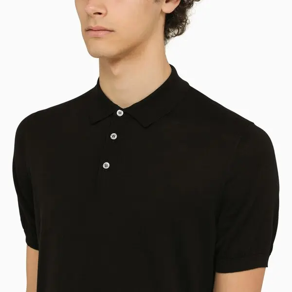 DRUMOHR Classic Knit Polo Shirt - Black