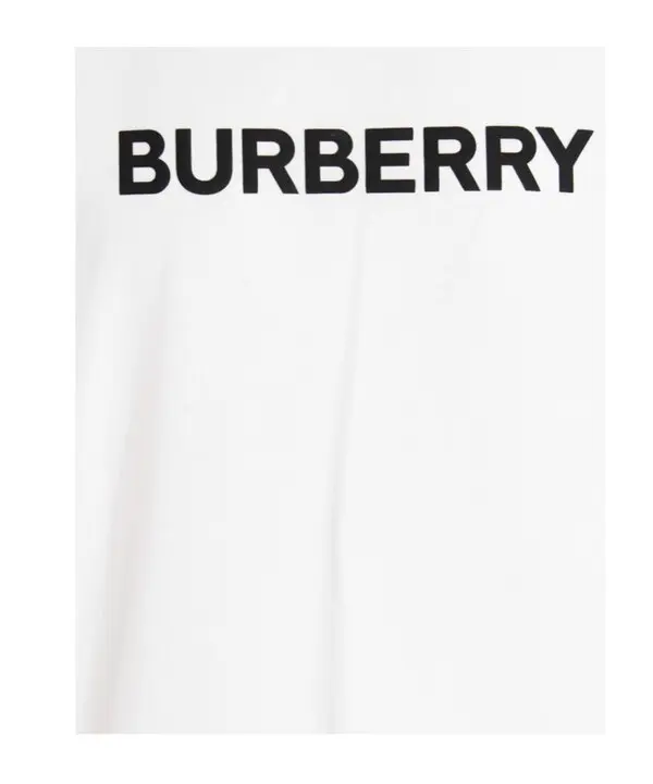Burberry Logo Printed Crewneck T-shirt - White