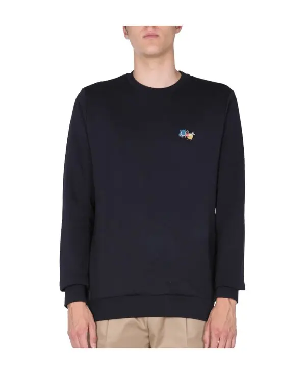 Paul Smith Crewneck Sweatshirt With Paint Splatter Detail - Black