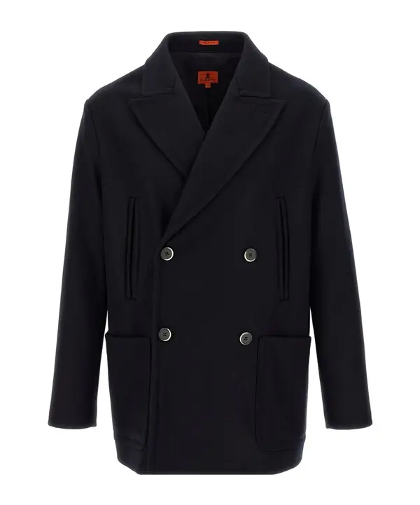 Barena Venezia Double-breasted Peak-lapel Coat - Black