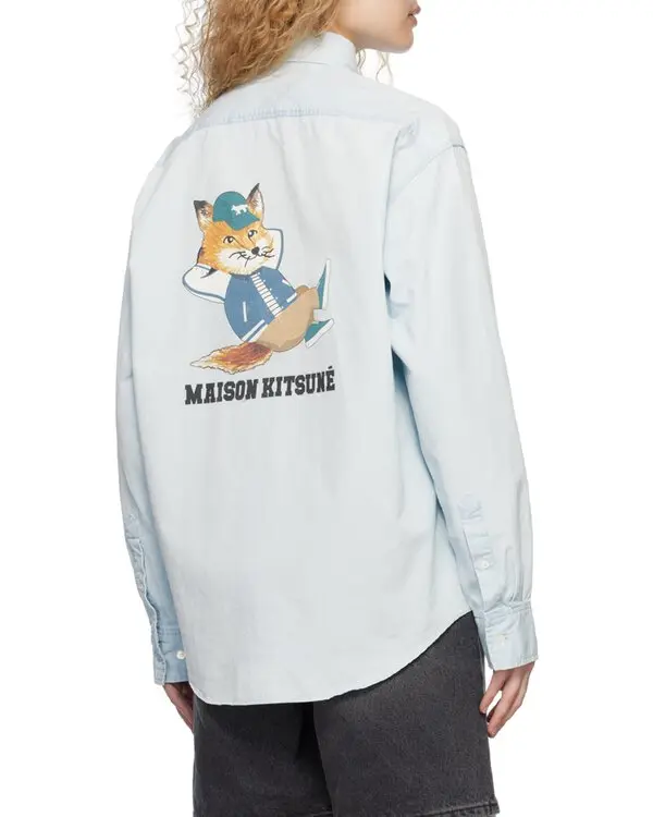 Maison Kitsuné Chillax Print Relaxed Shirt
