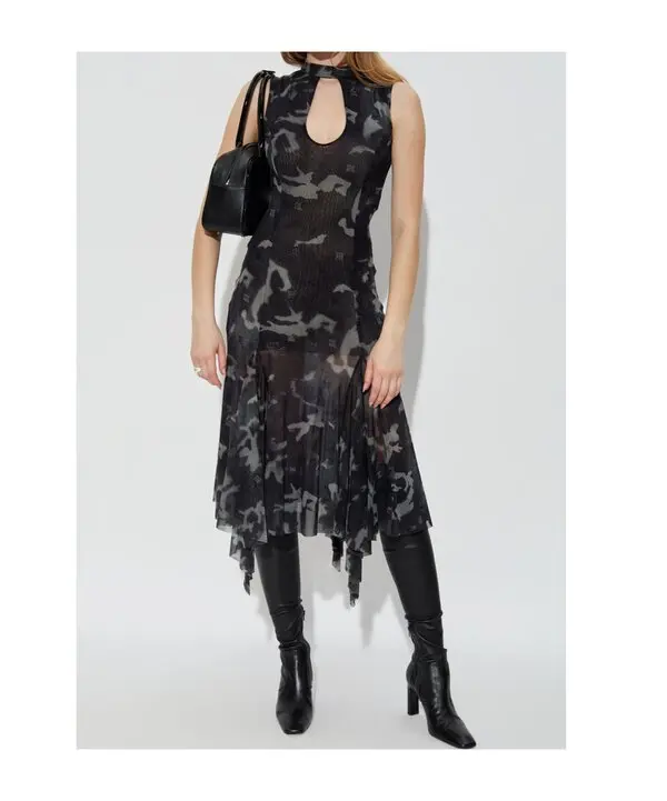 MISBHV Printed Sheer Dress - Black