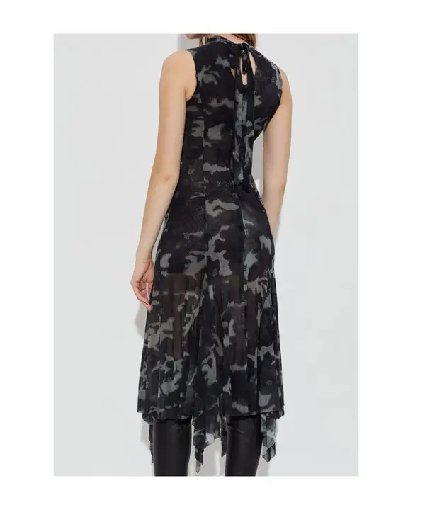 MISBHV Printed Sheer Dress - Black
