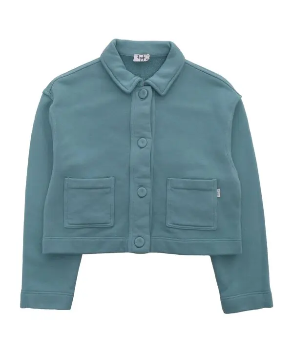IL GUFO Garment-dyed Fleece Jacket With Lapel And Pockets