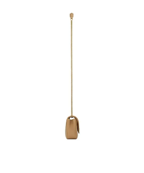 Saint Laurent Loulou Logo Plaque Mini Shoulder Bag - Brown