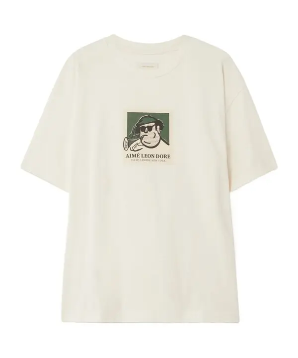 Aimé Leon Dore Musician Printed Cotton-jersey T-shirt - White