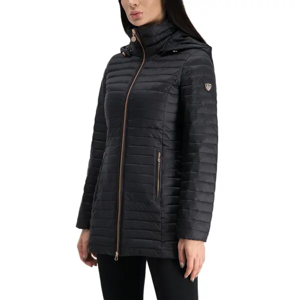 EA7 Quilted Down Jacket With Logo Detail