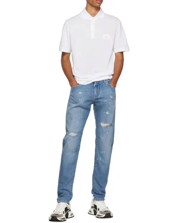 Dolce & Gabbana Dolce Gabbana Logo Patch Polo Shirt