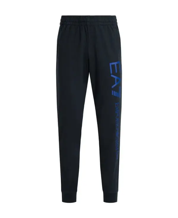 EA7 Navy Blue Logo Printed Sweatpants