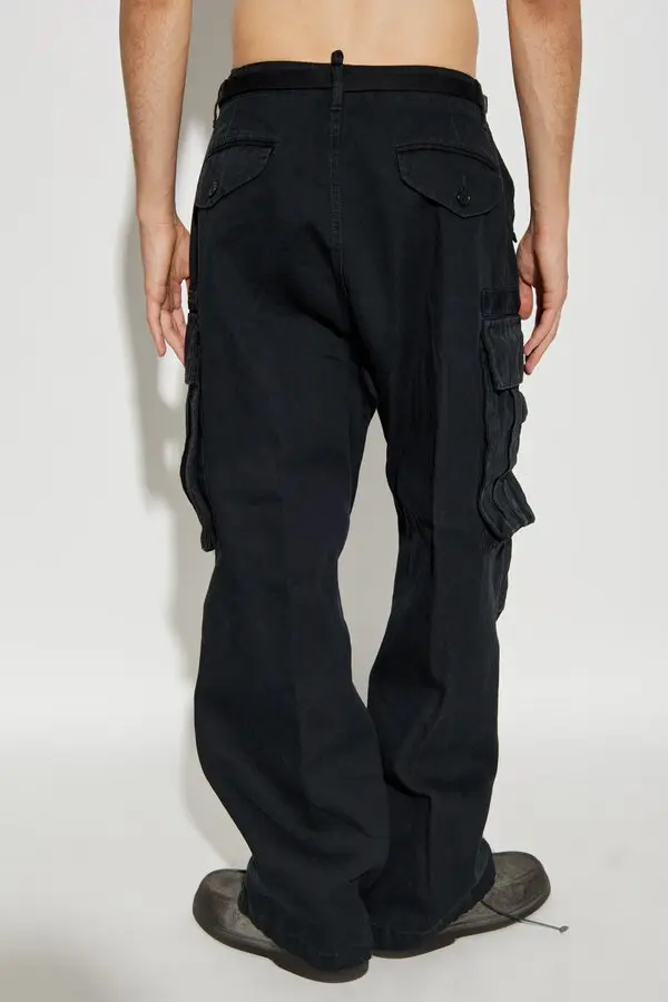 Dsquared2 Cargo Pocket Trousers - Black
