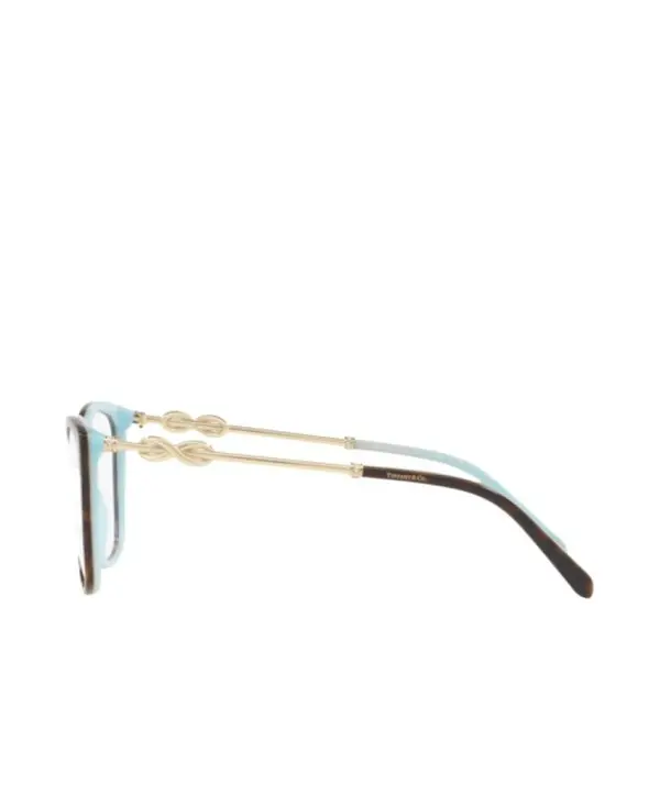 TIFFANY  CO. Tiffany & Co. Tortoiseshell Pattern Micro-standard Flat Eyeglasses