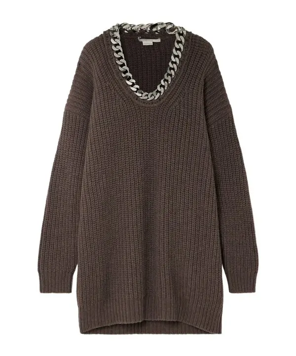 Stella McCartney Oversized Chain-decorated Wool Sweater