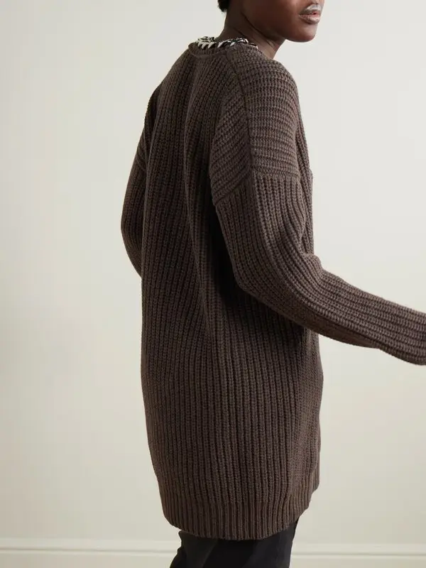 Stella McCartney Oversized Chain-decorated Wool Sweater