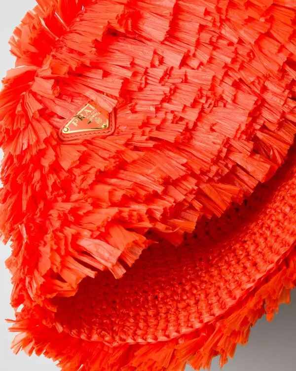 Prada Raffia-effect Bucket Hat