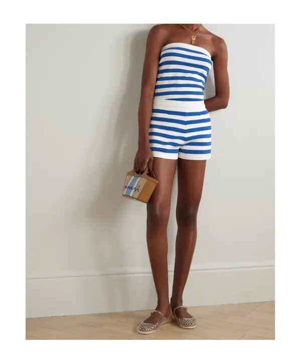 Posse Ari Cropped Striped Knitted Top