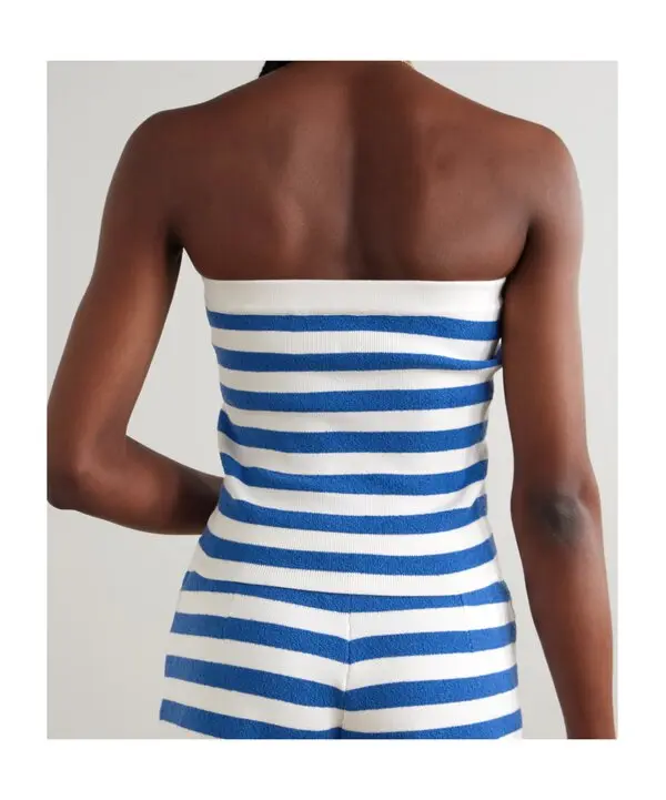 Posse Ari Cropped Striped Knitted Top